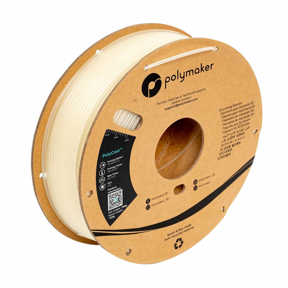 فیلامنت ™PolyCast برند Polymaker قطر 1.75mm - فروشگاه پرینتر سه بعدی ...