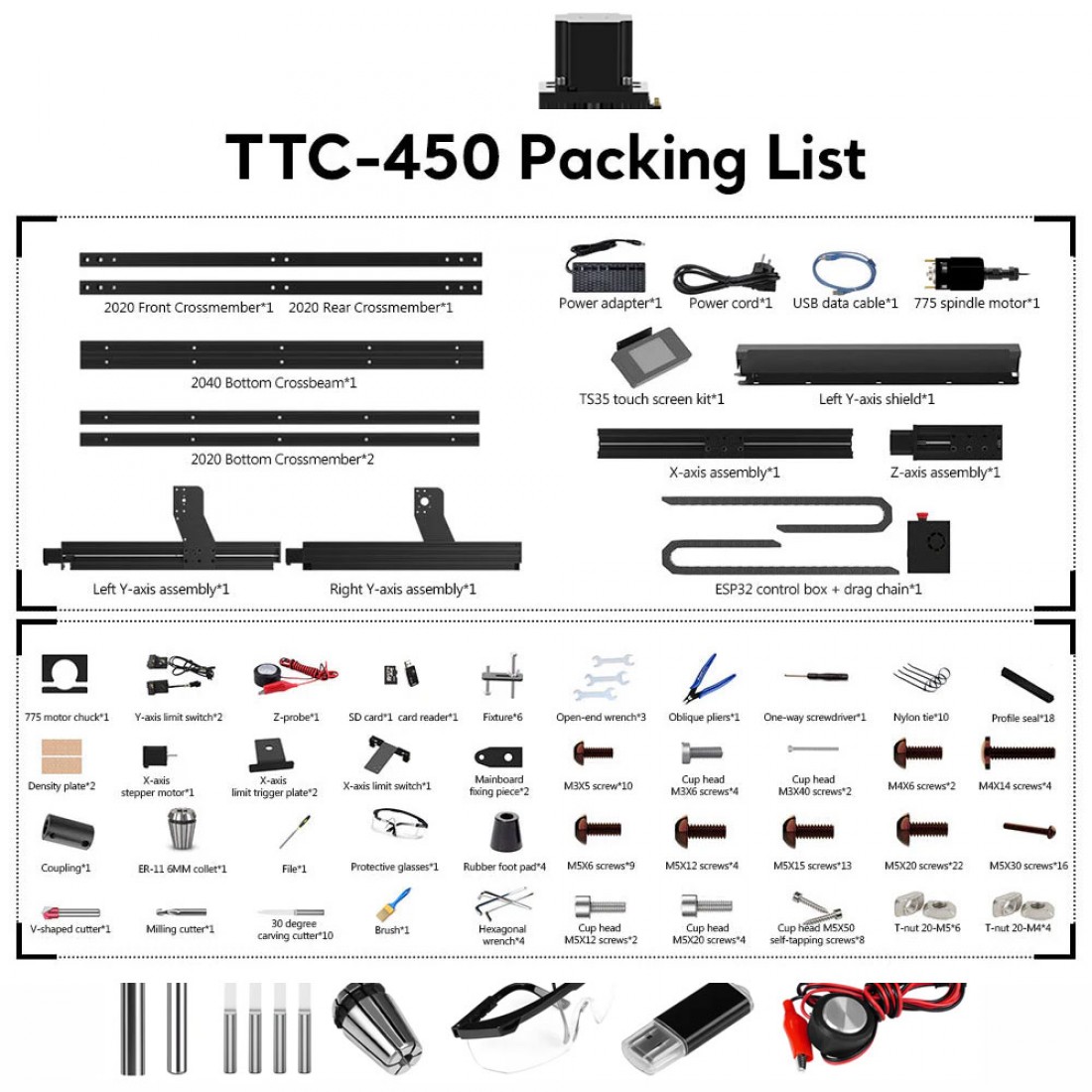 کیت فرز سی ان سی مدل Two Trees TTC-450 - فروشگاه پرینتر سه بعدی پرمان ...